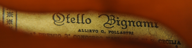 Otello Bignami Violin Cremona ｜ ビミャーミ バイオリン ボローニャ イタリア